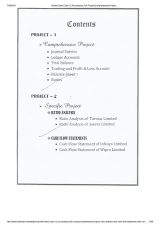 Solved cbse class 12 accountancy full project(comprehensive project ...