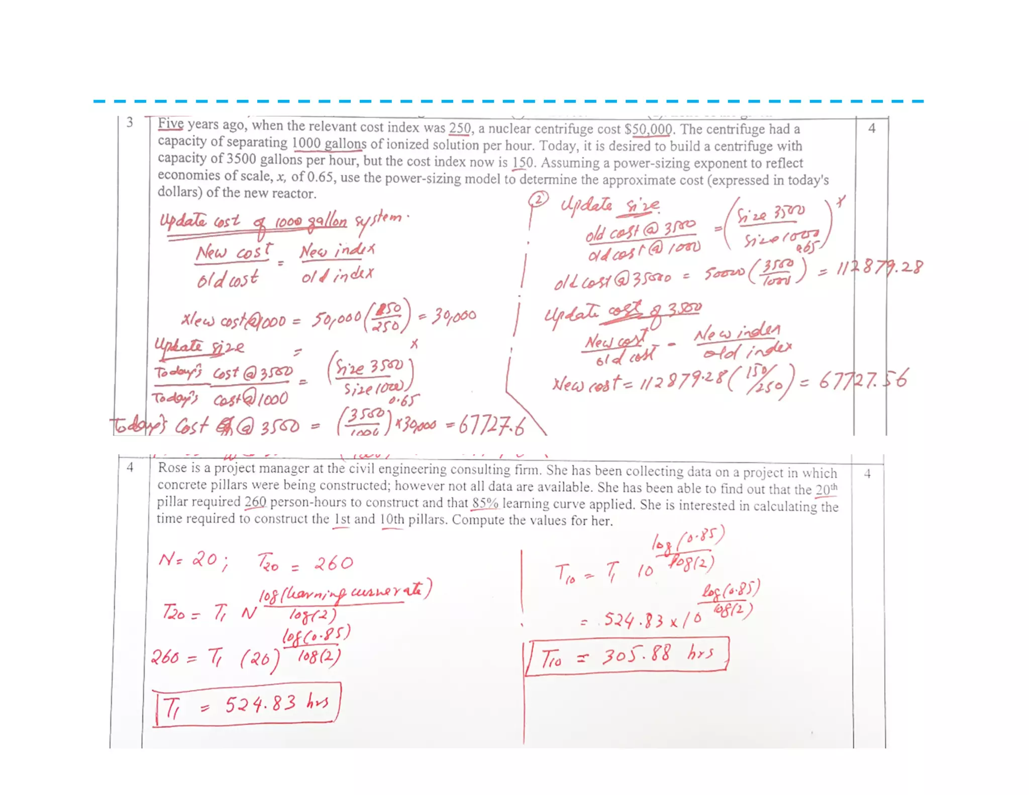 Engineering Economics: Solved exam problems [ch1-ch4] | PDF