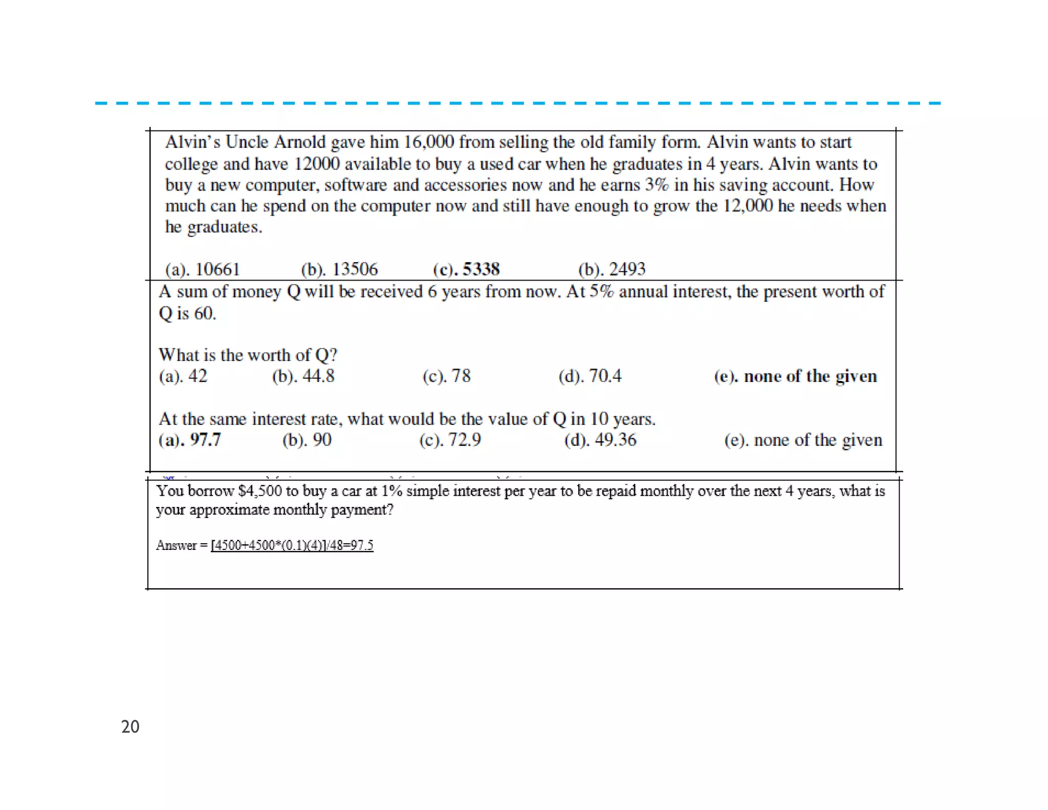 Engineering Economics: Solved exam problems [ch1-ch4] | PDF
