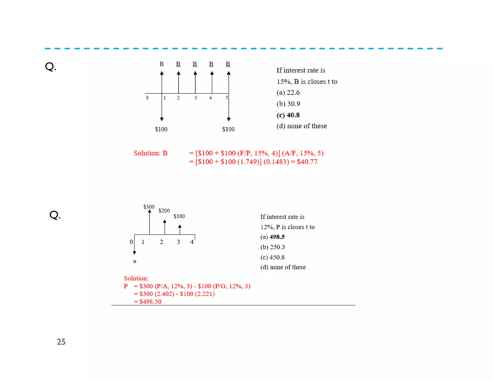 Engineering Economics: Solved exam problems [ch1-ch4] | PDF