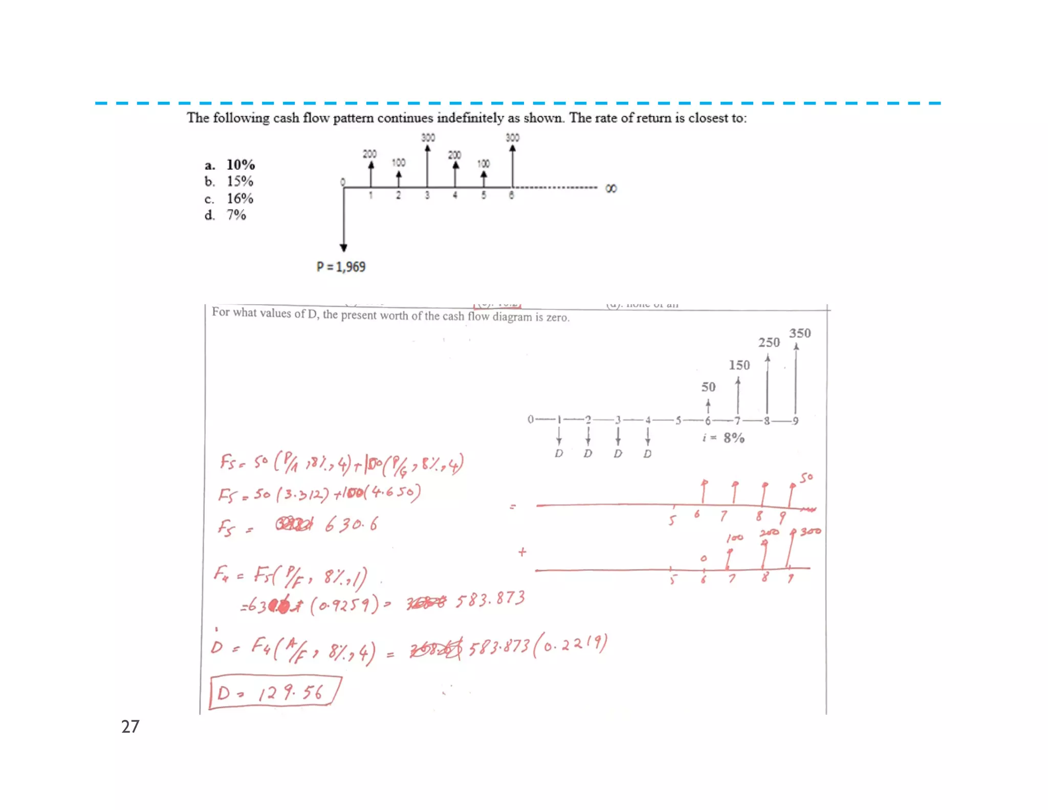 Engineering Economics: Solved exam problems [ch1-ch4] | PDF