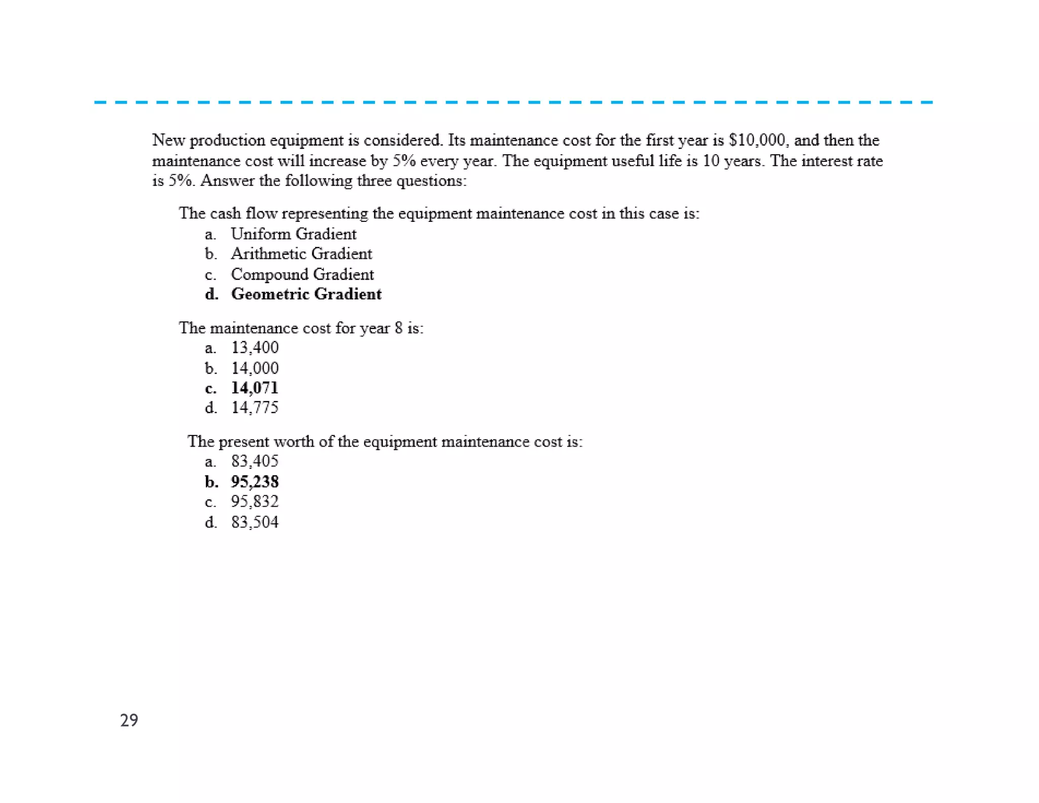 Engineering Economics: Solved exam problems [ch1-ch4] | PDF