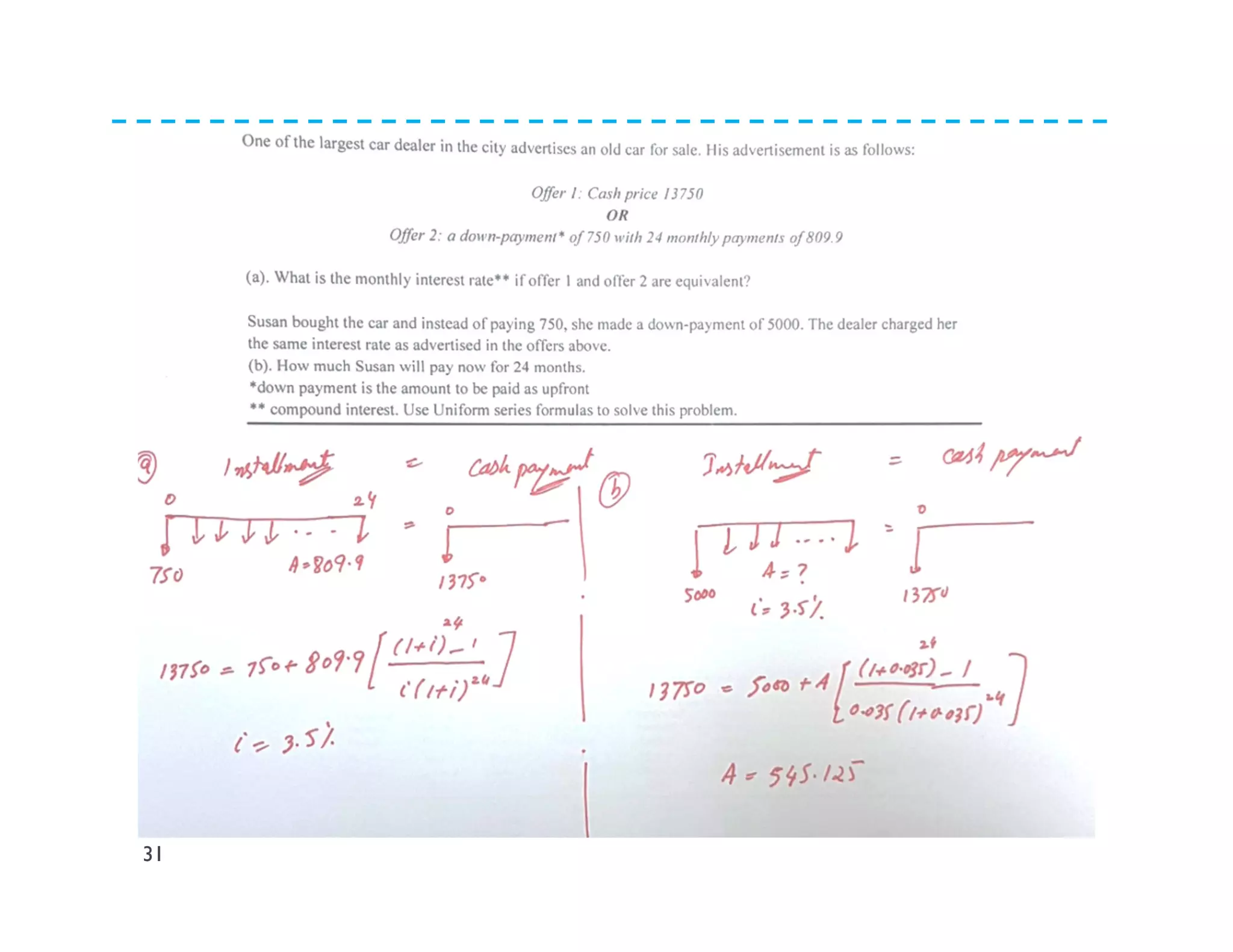Engineering Economics: Solved exam problems [ch1-ch4] | PDF