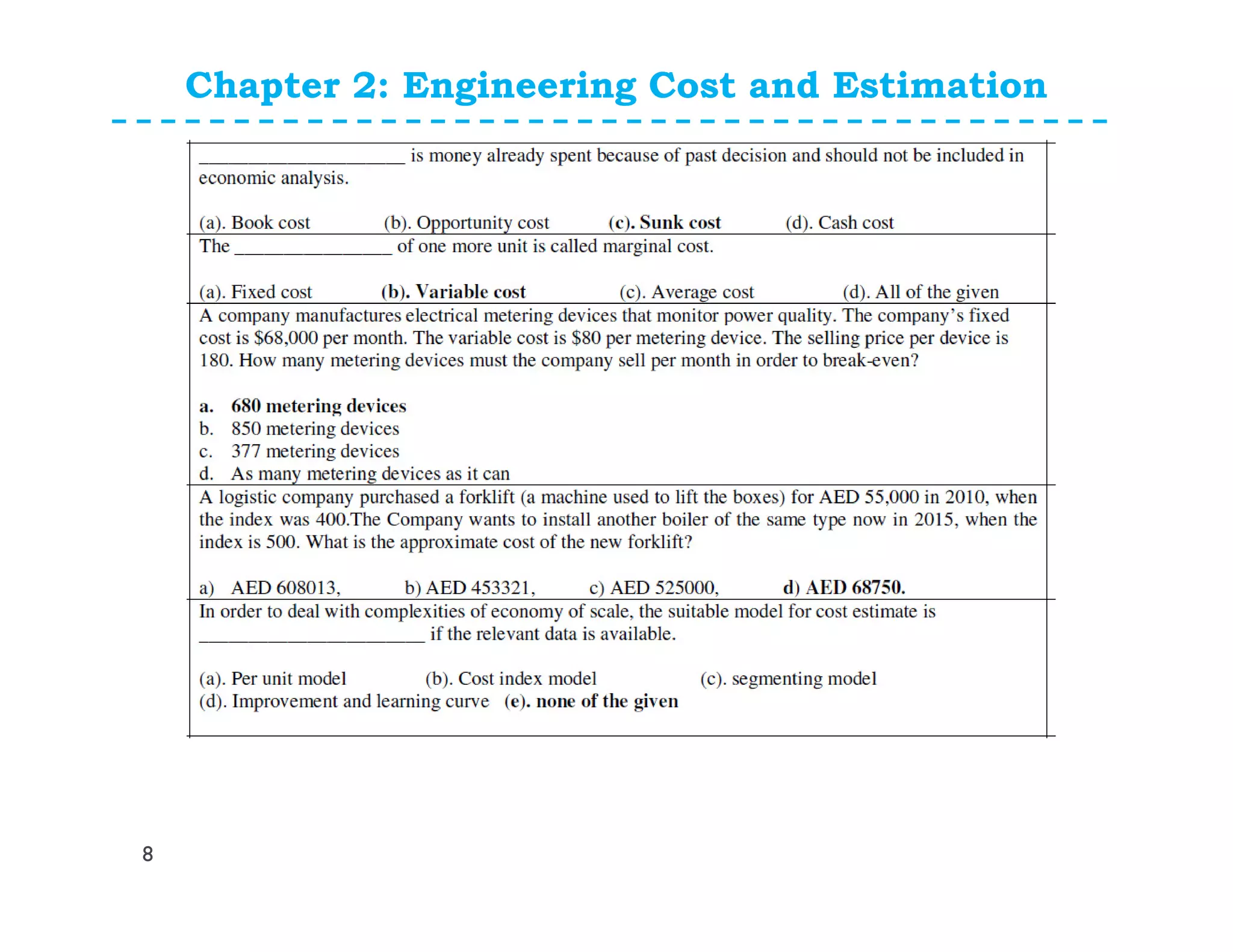 Engineering Economics: Solved exam problems [ch1-ch4] | PDF