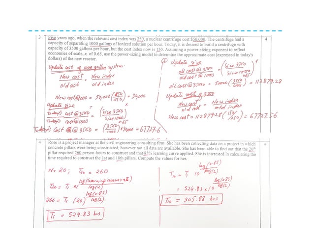 Engineering Economics: Solved exam problems [ch1-ch4] | PDF
