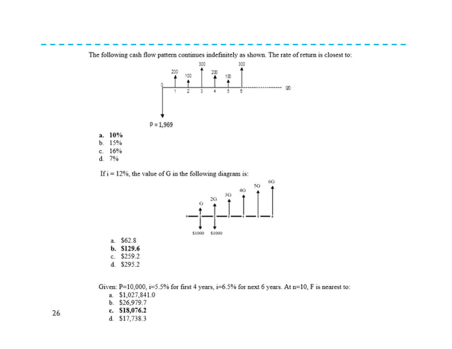 Engineering Economics: Solved exam problems [ch1-ch4] | PDF