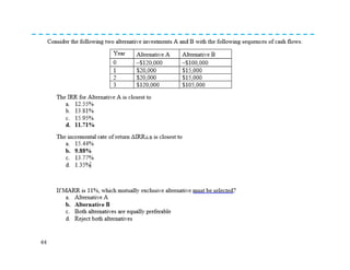 Engineering Economics: Solved exam problems [ch1-ch4] | PDF