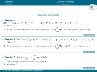 Solved exercises double integration | PDF