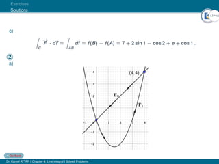 Solved exercises line integral | PDF