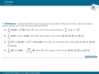 Solved exercises line integral | PDF