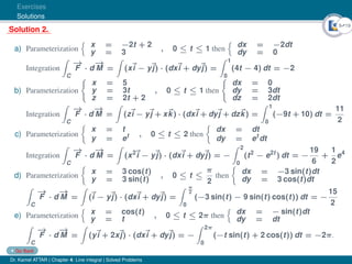 Solved exercises line integral | PDF