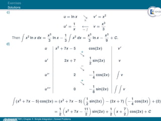 Solved exercises simple integration | PDF