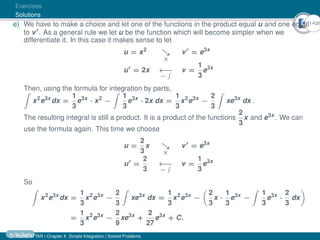 Solved exercises simple integration | PDF