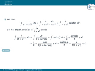 Solved exercises simple integration | PDF