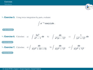 Solved exercises simple integration | PDF