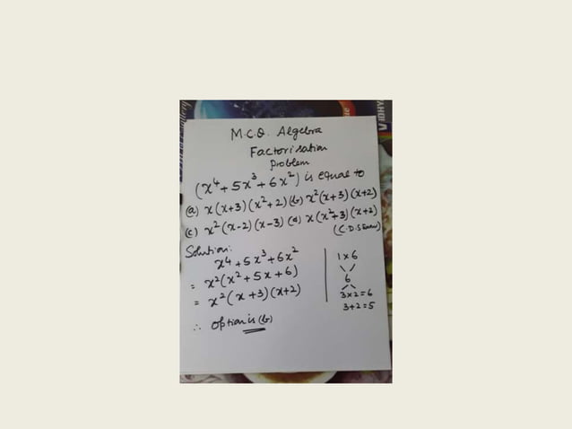 Solved mathematics problems for competitive exams | PPT