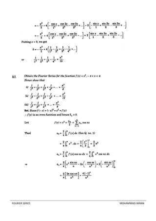 solved examples in fourier series. | PDF