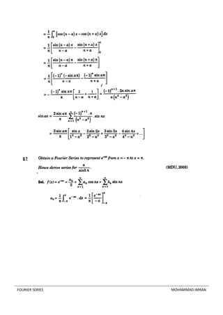 solved examples in fourier series. | PDF