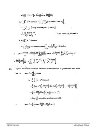 solved examples in fourier series. | PDF