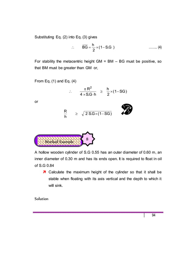 Solved problems in Floating and buyancy.doc | Physics | Science