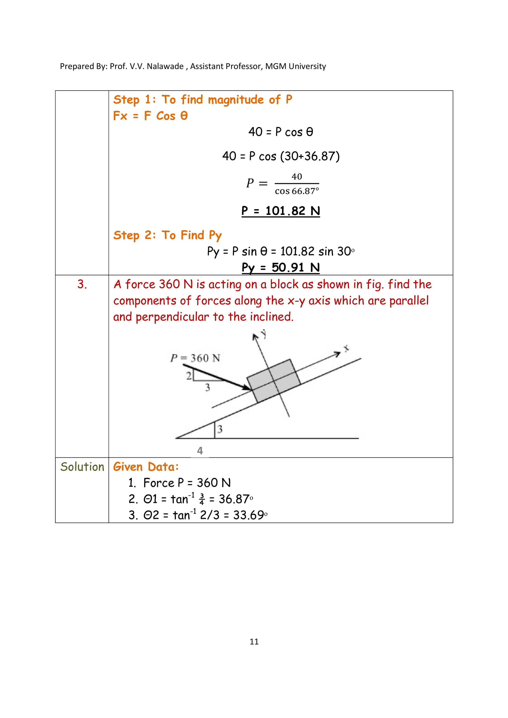 Unit 1. force system, solved problems on force system.pdf