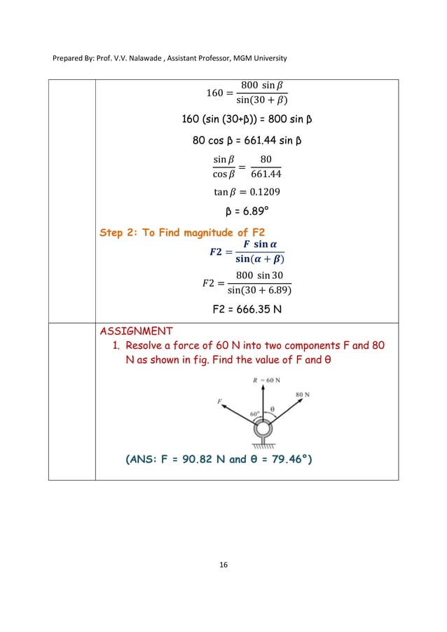Unit 1. force system, solved problems on force system.pdf
