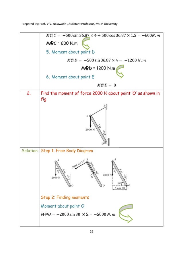 Unit 1. force system, solved problems on force system.pdf