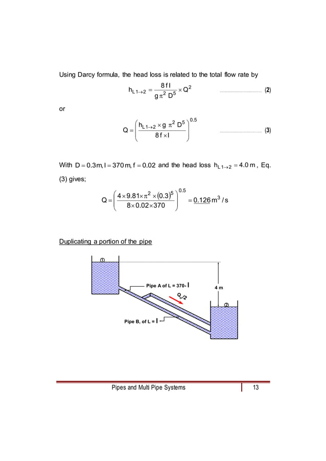 Solved problems pipe flow final 1.doc | Physics | Science
