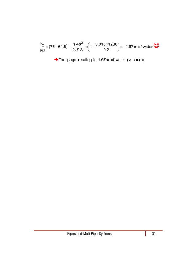 Solved problems pipe flow final 1.doc | Physics | Science