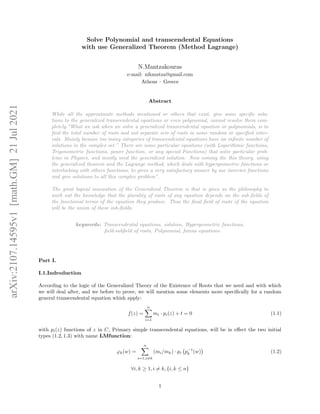 Solve Equations | PDF