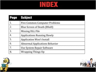 Solve five problems related to computer | PPT