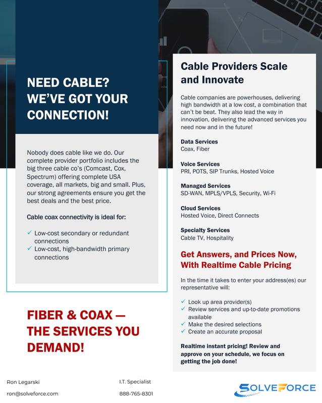 SolveForce Cable Internet Providers | PDF