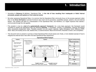 Operational Risk: Solvency II and the external factors’ analysis | PPT