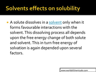 Solvent Effects on Chemical Reaction | PPTX