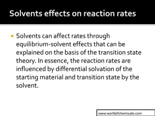 Solvent Effects on Chemical Reaction | PPTX