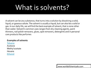 Example Of Solvent