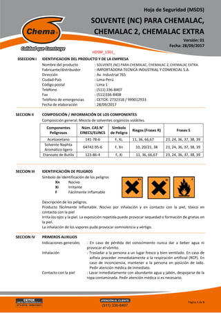 SOLVENTE_HDSM_1301_SOLVENTE (NC) PARA CHEMALAC, CHEMALAC 2, CHEMALAC ...