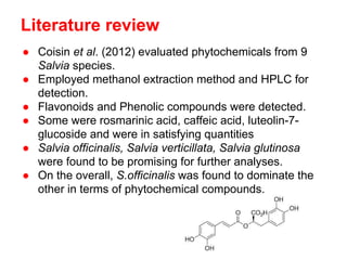 Solvent extraction of salvia leaves by decantation using the solvent ...