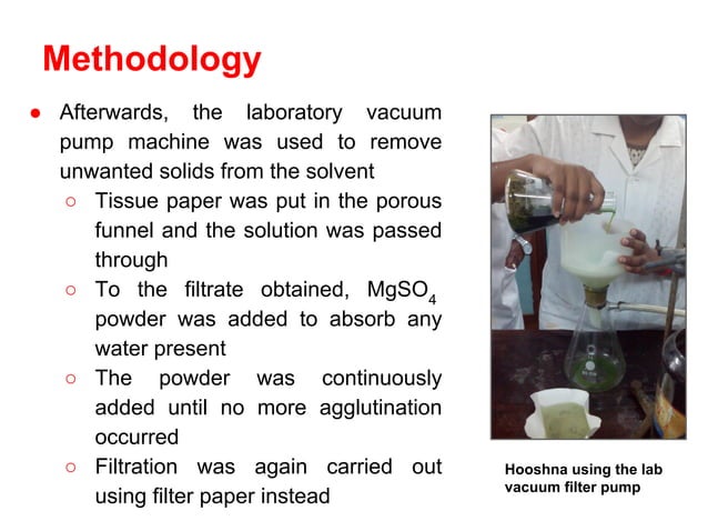 Solvent extraction of salvia leaves by decantation using the solvent ...