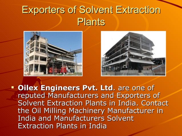 Solvent extraction plants | PPT