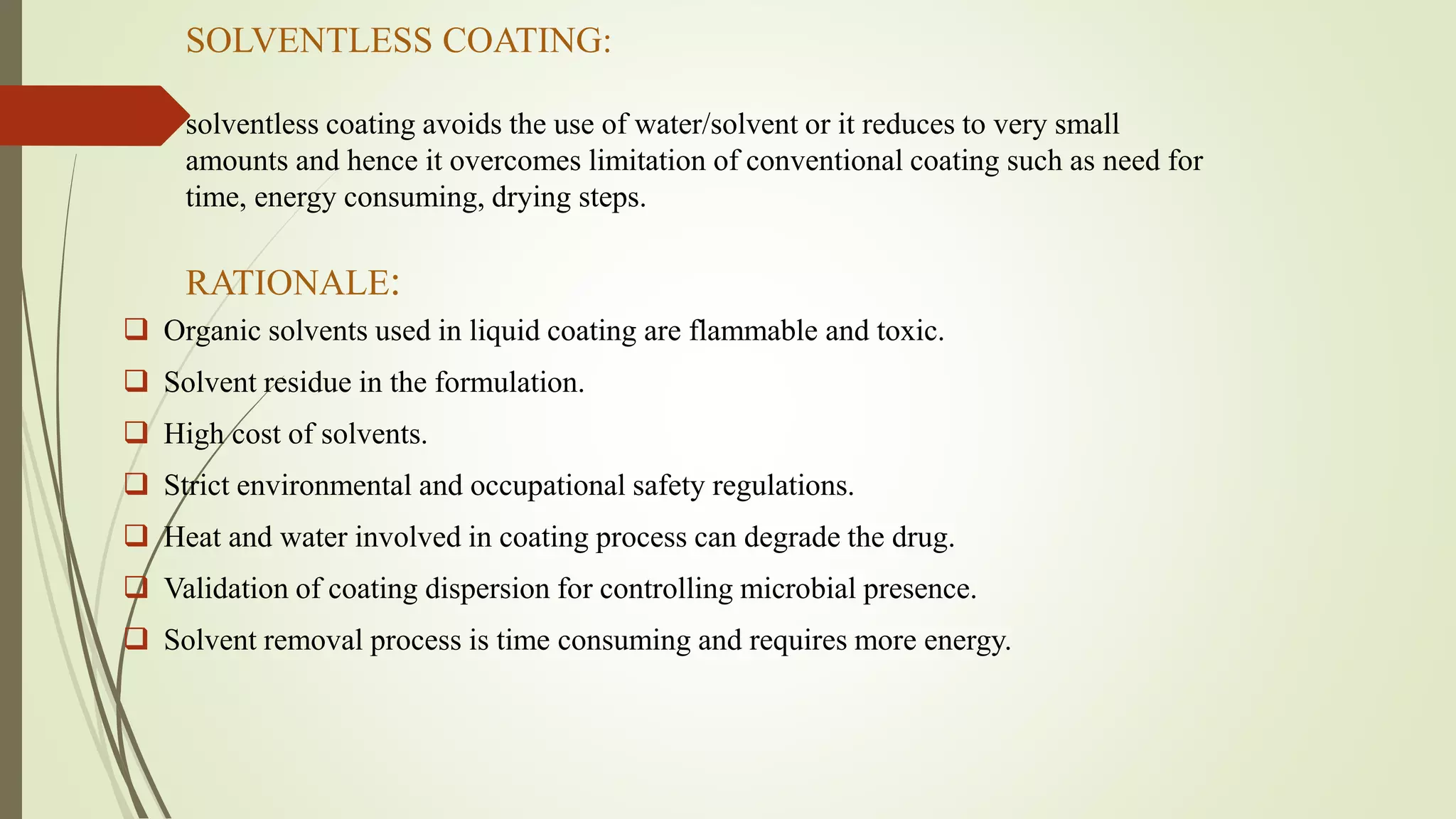 Solventless coating techniques | PPTX