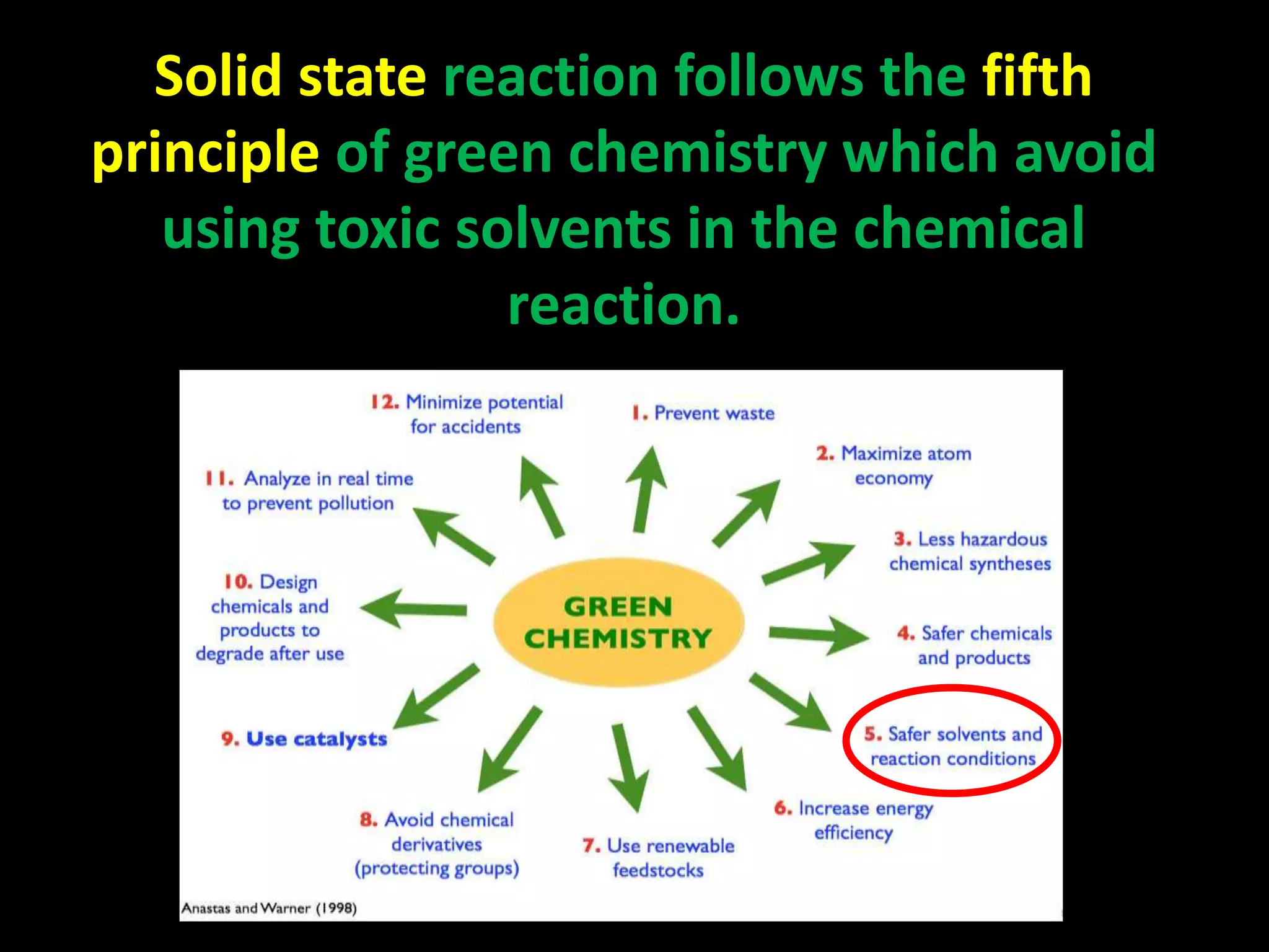 Solventless reaction in green chemistry | PPTX