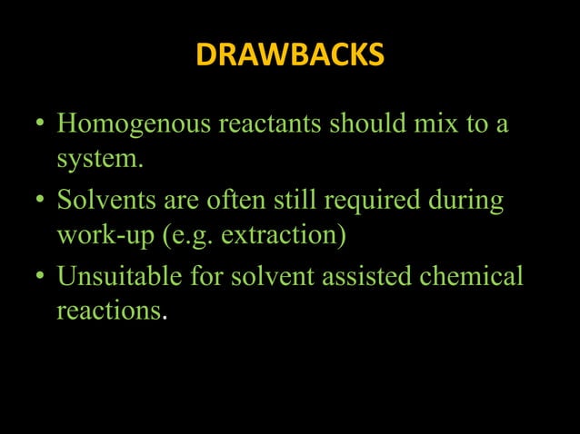 Solventless reaction in green chemistry | PPTX