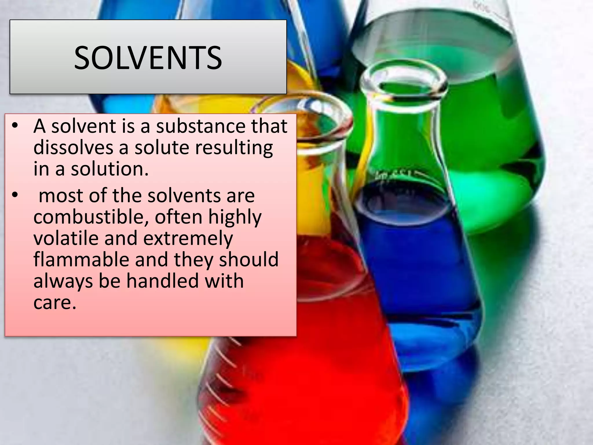 Solvents & their impact on environment | PPTX