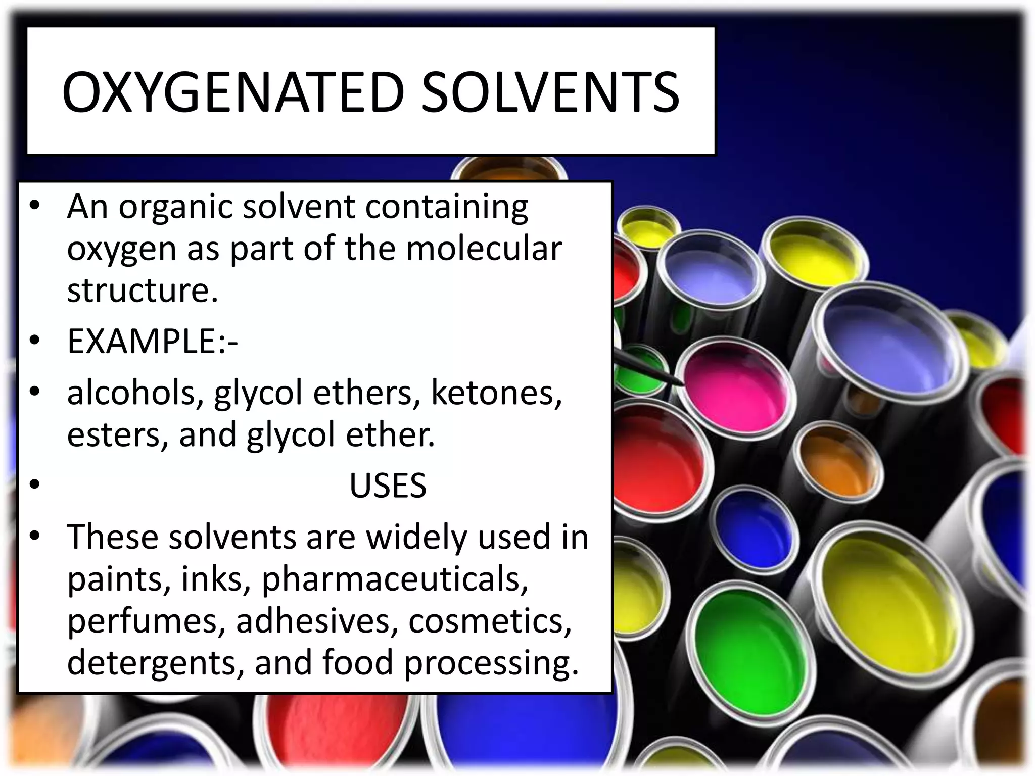 Solvents & their impact on environment | PPTX