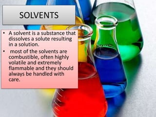 Solvents & their impact on environment | PPTX
