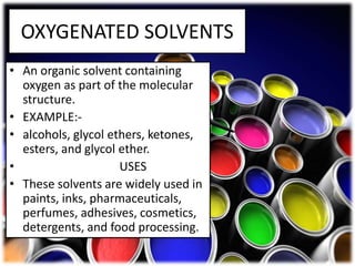 Solvents & their impact on environment | PPTX