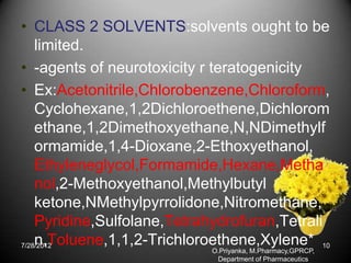 Solvents used pharmaceutically(j.c) | PPTX