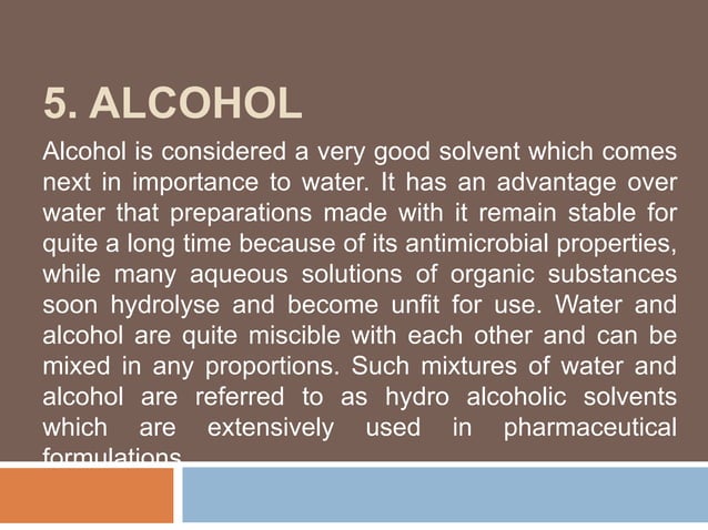 Solvent Used in dosage form pharm D solvents | PPTX | Pharmaceutical ...