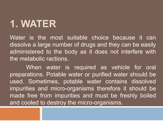 Solvent Used in dosage form pharm D solvents | PPTX